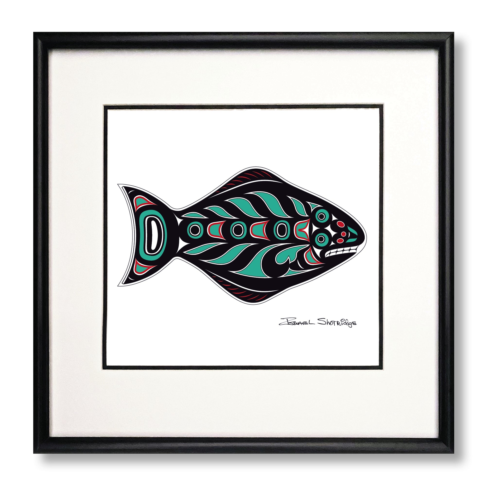 Halibut Limited Edition Salmon Art Print | Native Halibut Art Print ...