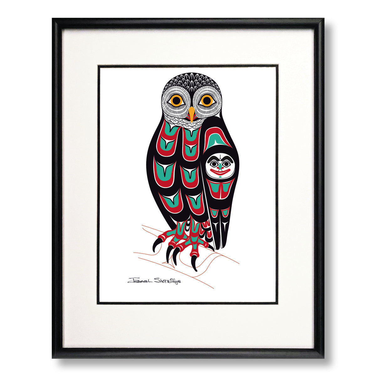 Owl Limited Edition Formline Art Print | Native Formline Owl Art Print ...