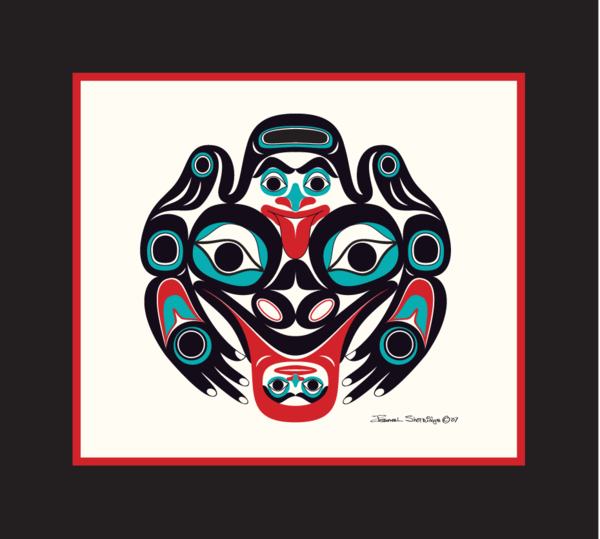 Frog Open Edition Formline Art Print | Native American Frog Art Print ...
