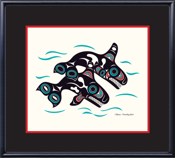 Orcas Open Edition Formline Art Print | Native Orcas Art Print – The ...