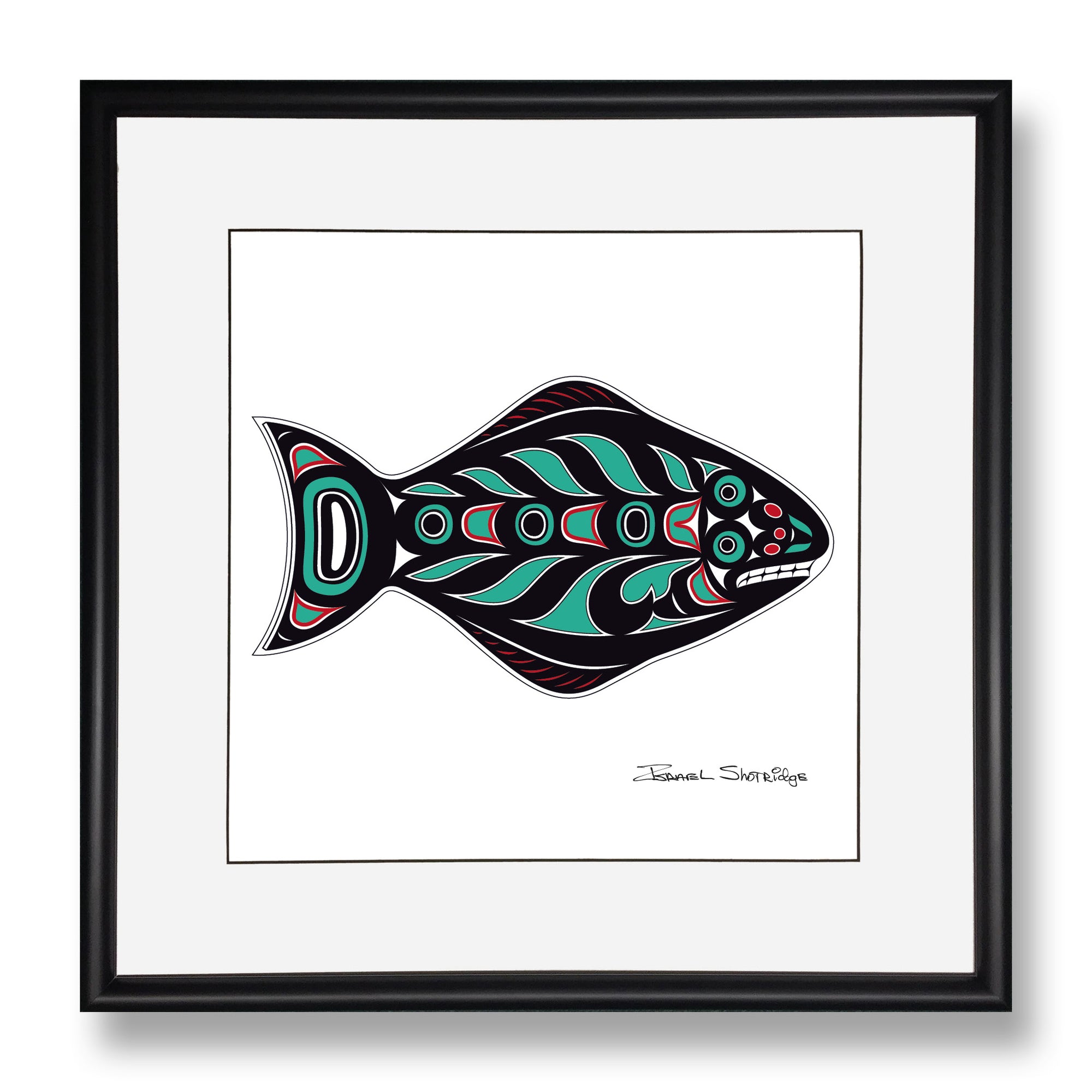 Halibut Limited Edition Salmon Art Print | Native Halibut Art Print ...