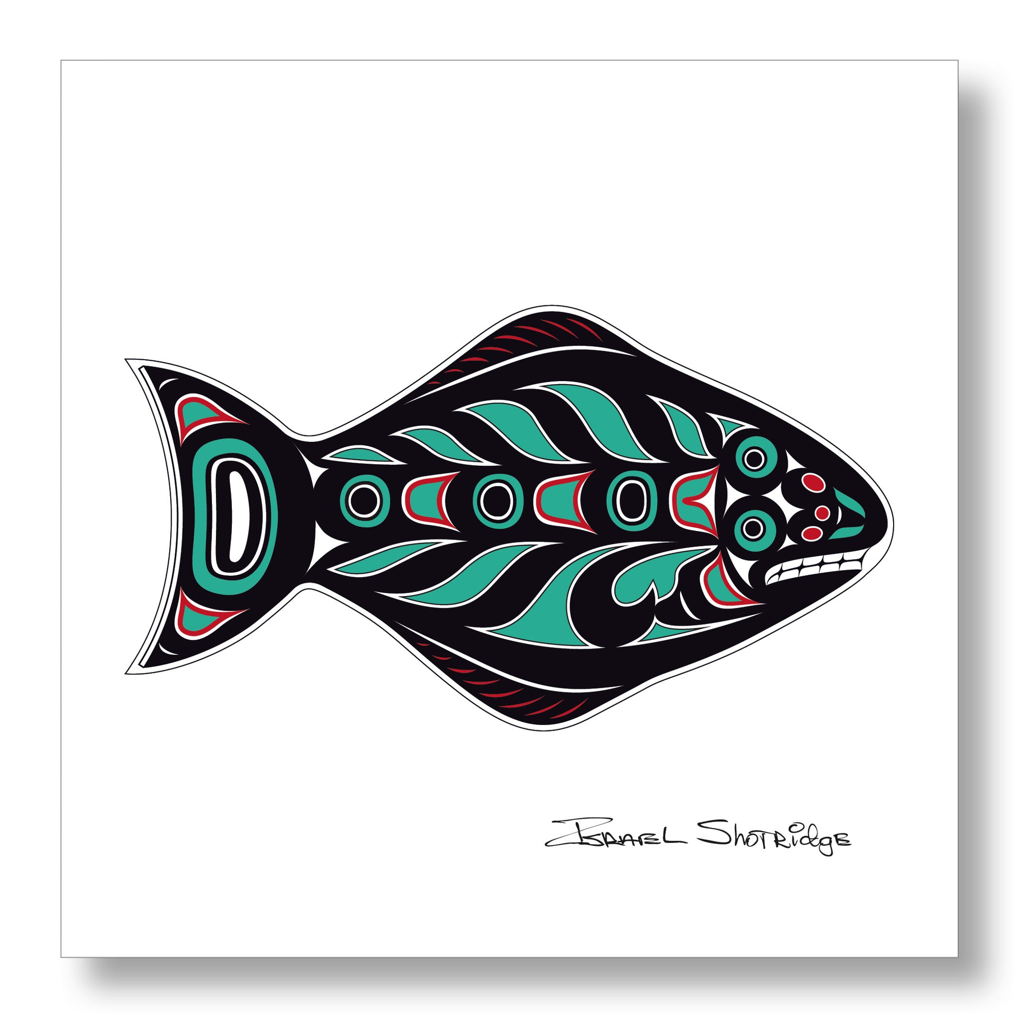 Halibut Limited Edition Salmon Art Print | Native Halibut Art Print ...