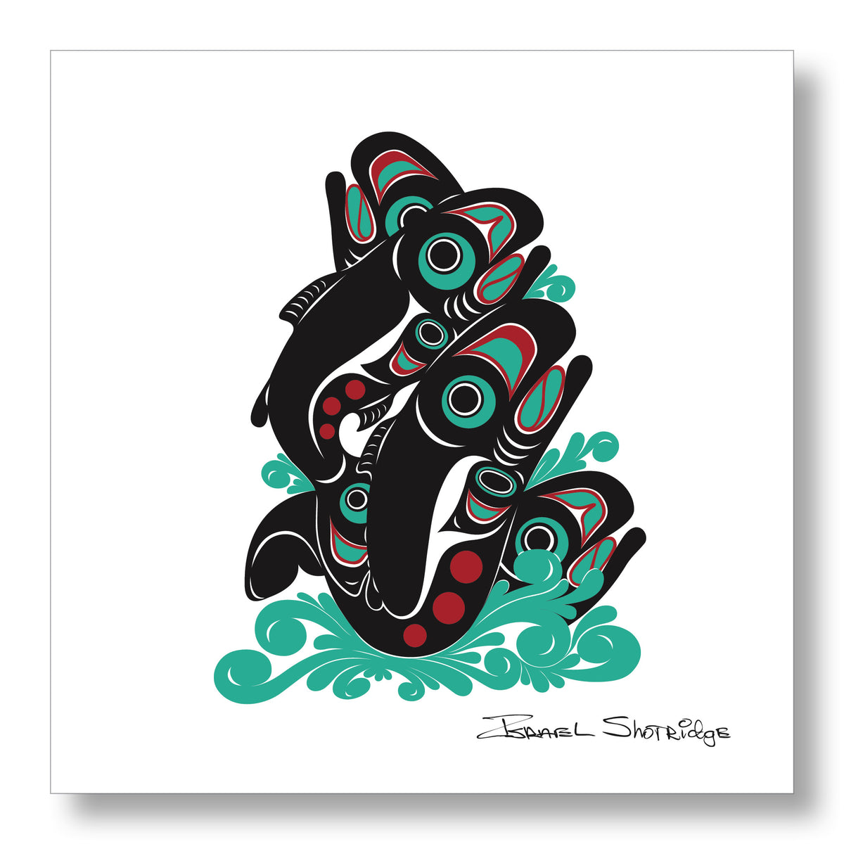 Salmon Limited Edition Formline Art Print | Native Salmon Art Print ...