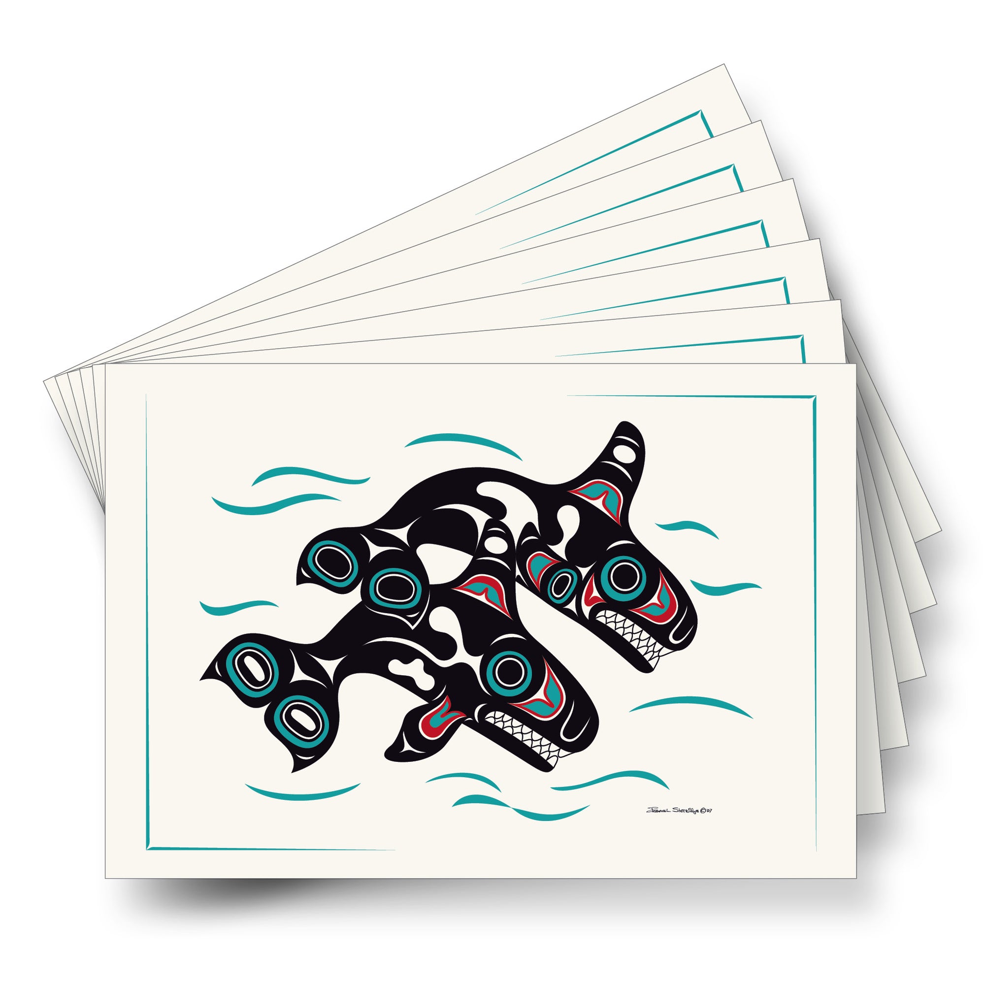 Orcas Formline Art Cards | Native American Orcas Greeting Cards – The ...
