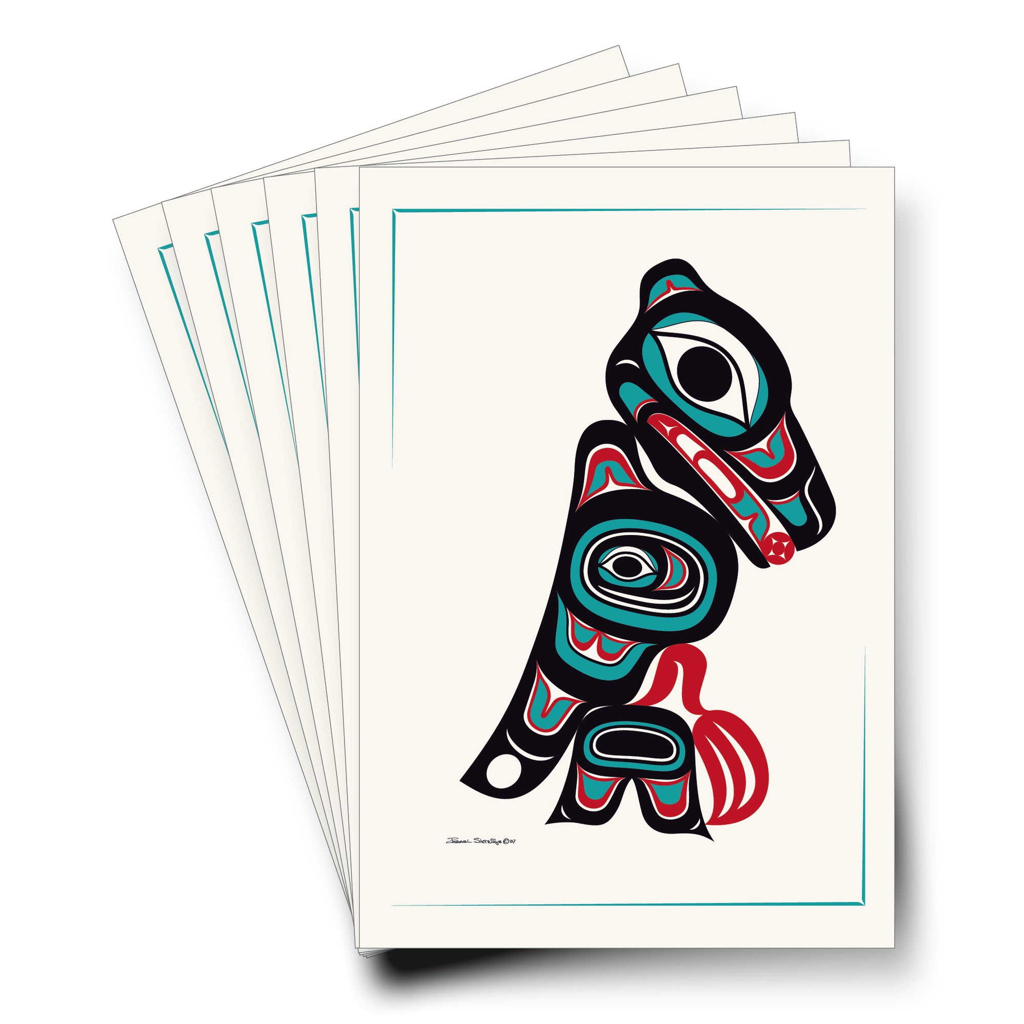 The Raven Formline Art Cards | Native American Raven Greeting Cards ...