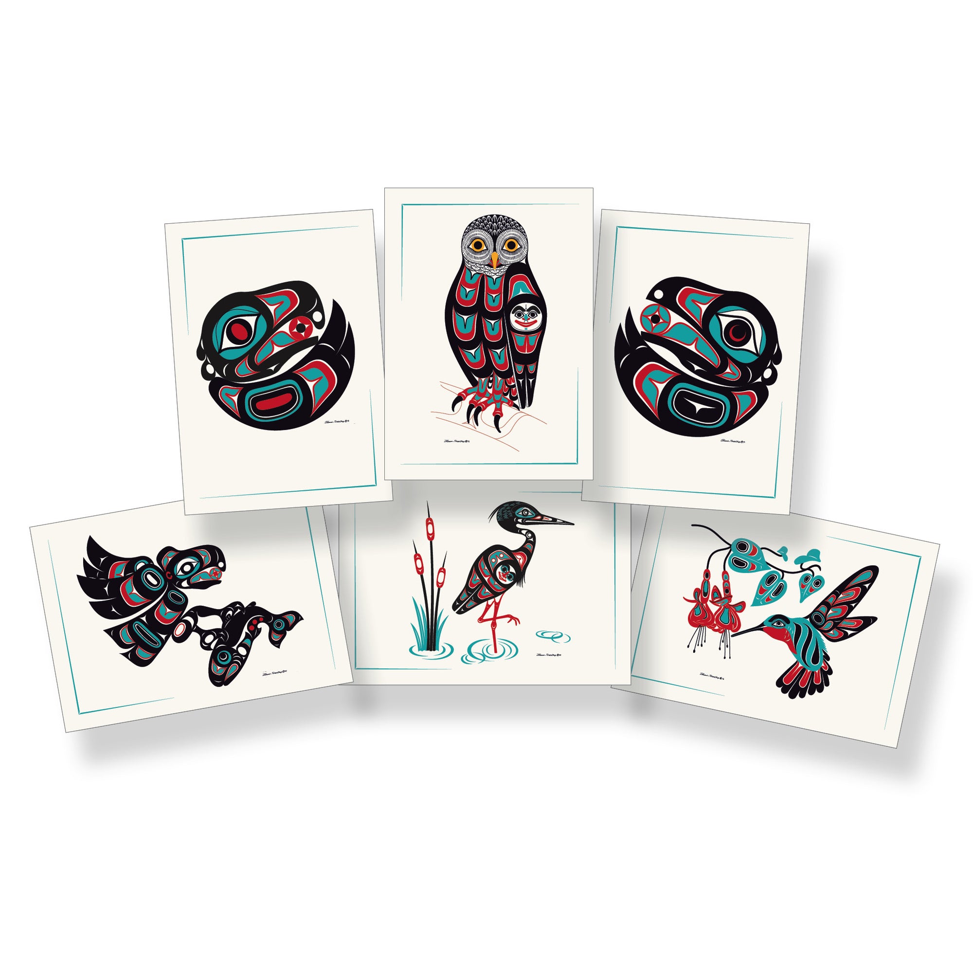 Birds Of The Northwest Art Card Set | Tlingit Native Art Card Set – The ...