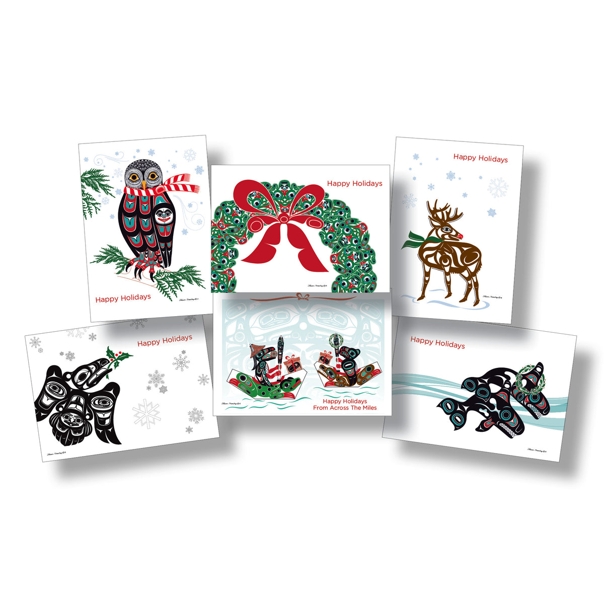 Northwest Native Holiday Art Card Set | Native Holiday Greeting Cards ...