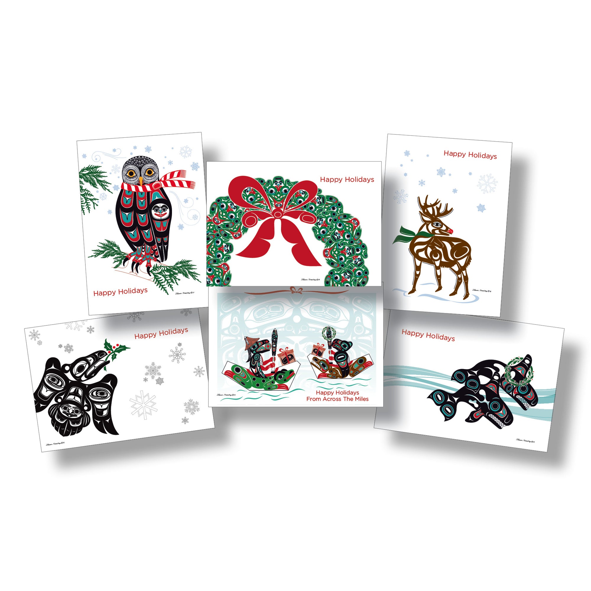Northwest Native Holiday Art Card Set | Native Holiday Greeting Cards ...
