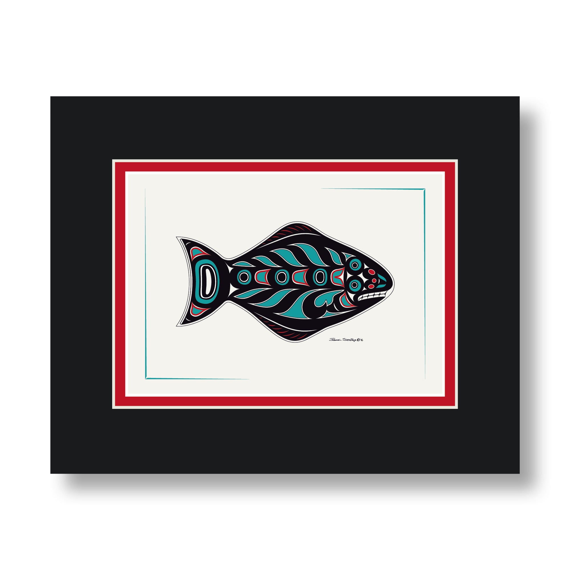 Halibut Formline Art Cards | Native American Halibut Greeting Cards ...