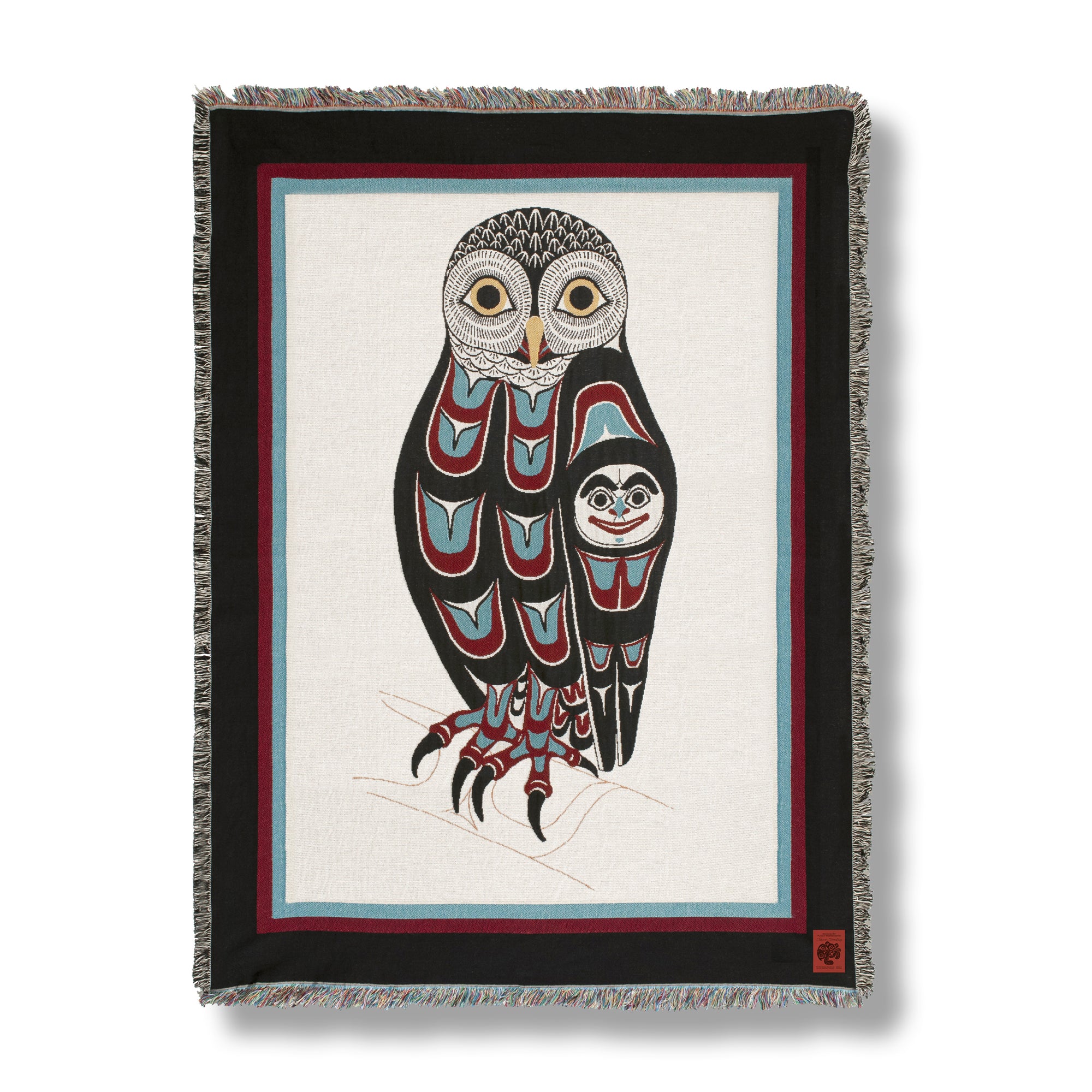 Owl Throw Blanket | Native Formline Tapestry | Native Throw Blankets ...