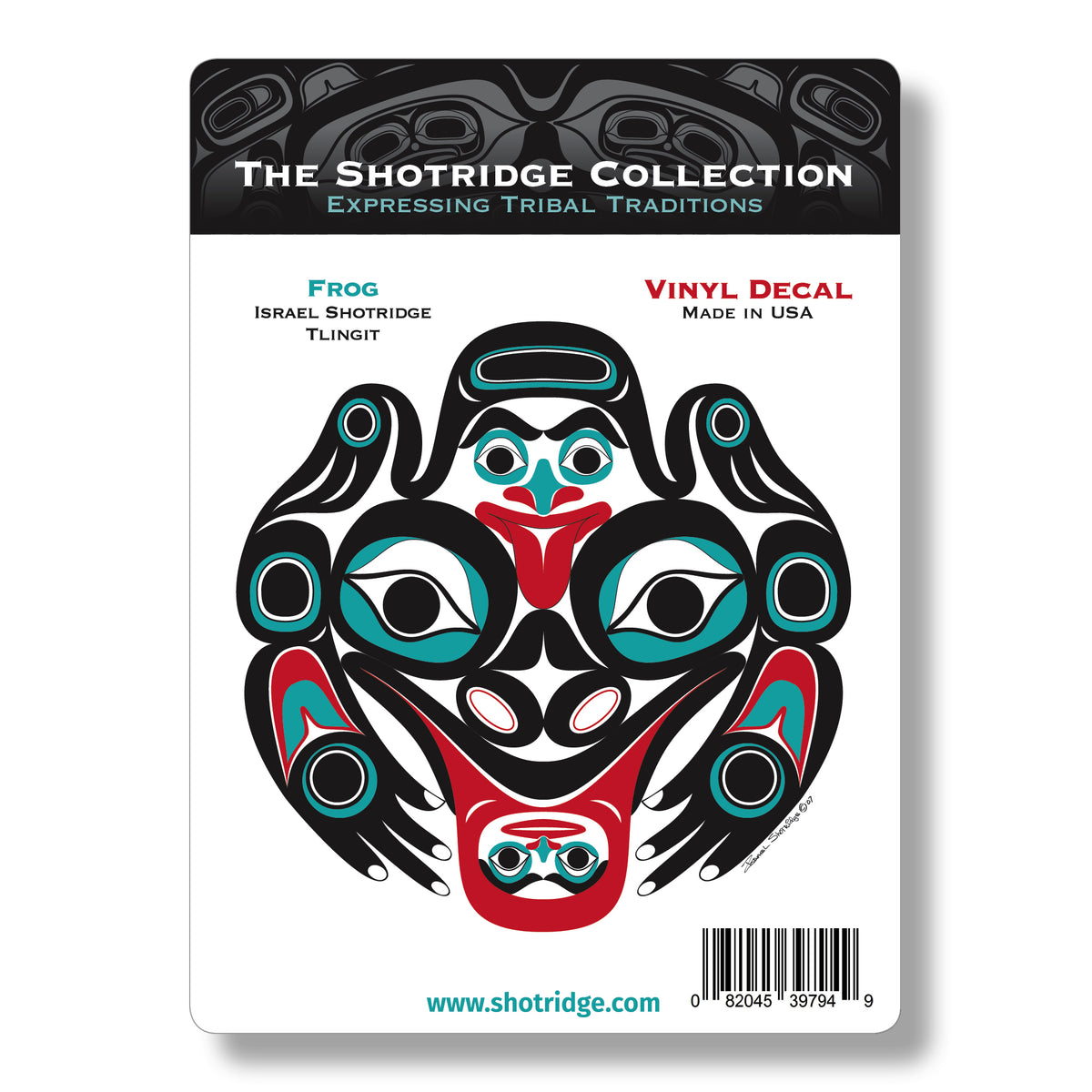 Frog Vinyl Decal | Native Formline Stickers | Shotridge Native Decals ...