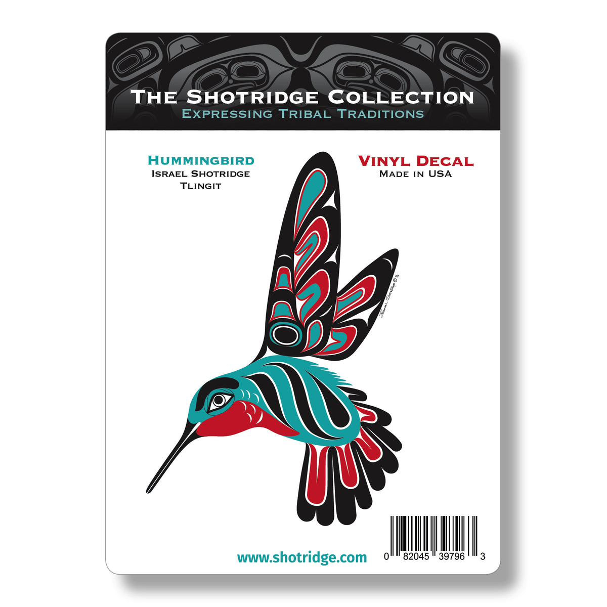 Hummingbird Vinyl Decal | Native Formline Stickers | Shotridge Decals ...