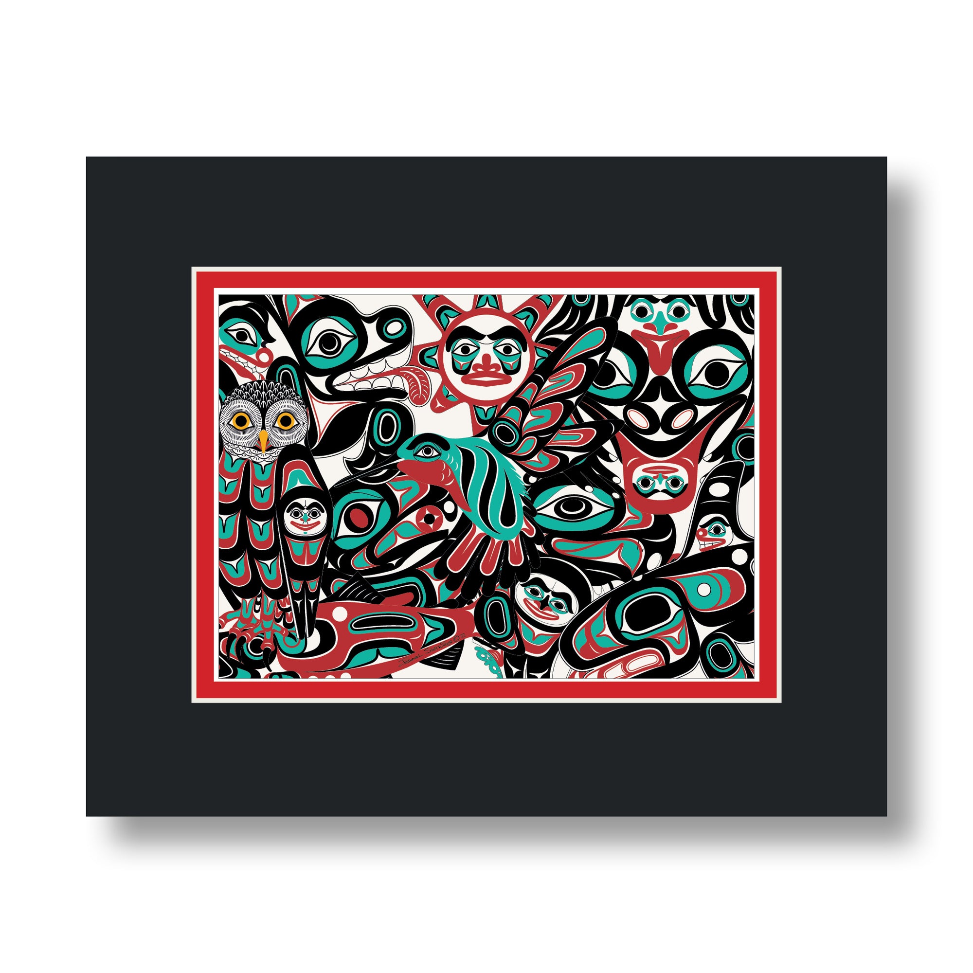 Formline Collage #1 - Formline Art Cards | Tlingit Native Art Card Set ...