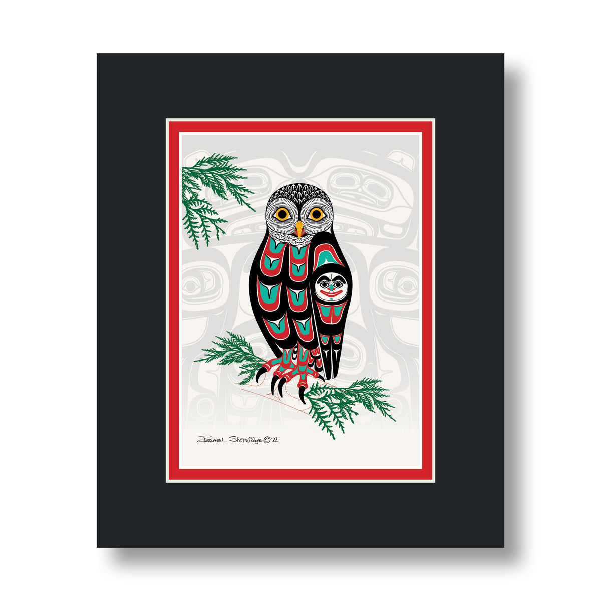 Owl & House Screen Formline Art Cards | Native American Owl Art Cards ...