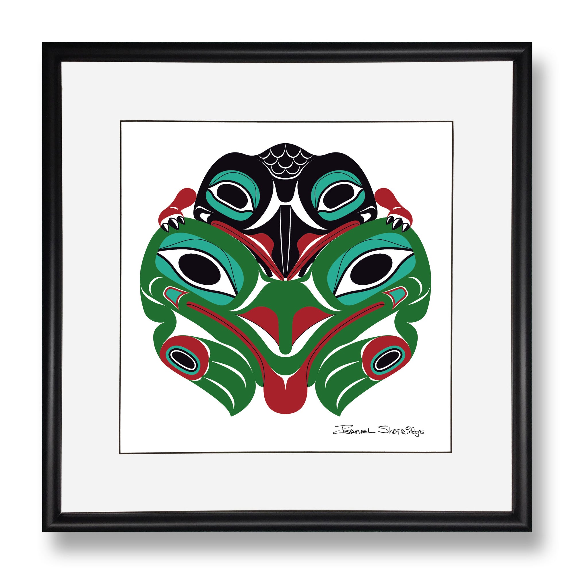 Baby Raven & Frog Limited Edition Formline Art Print | Shotridge Art ...