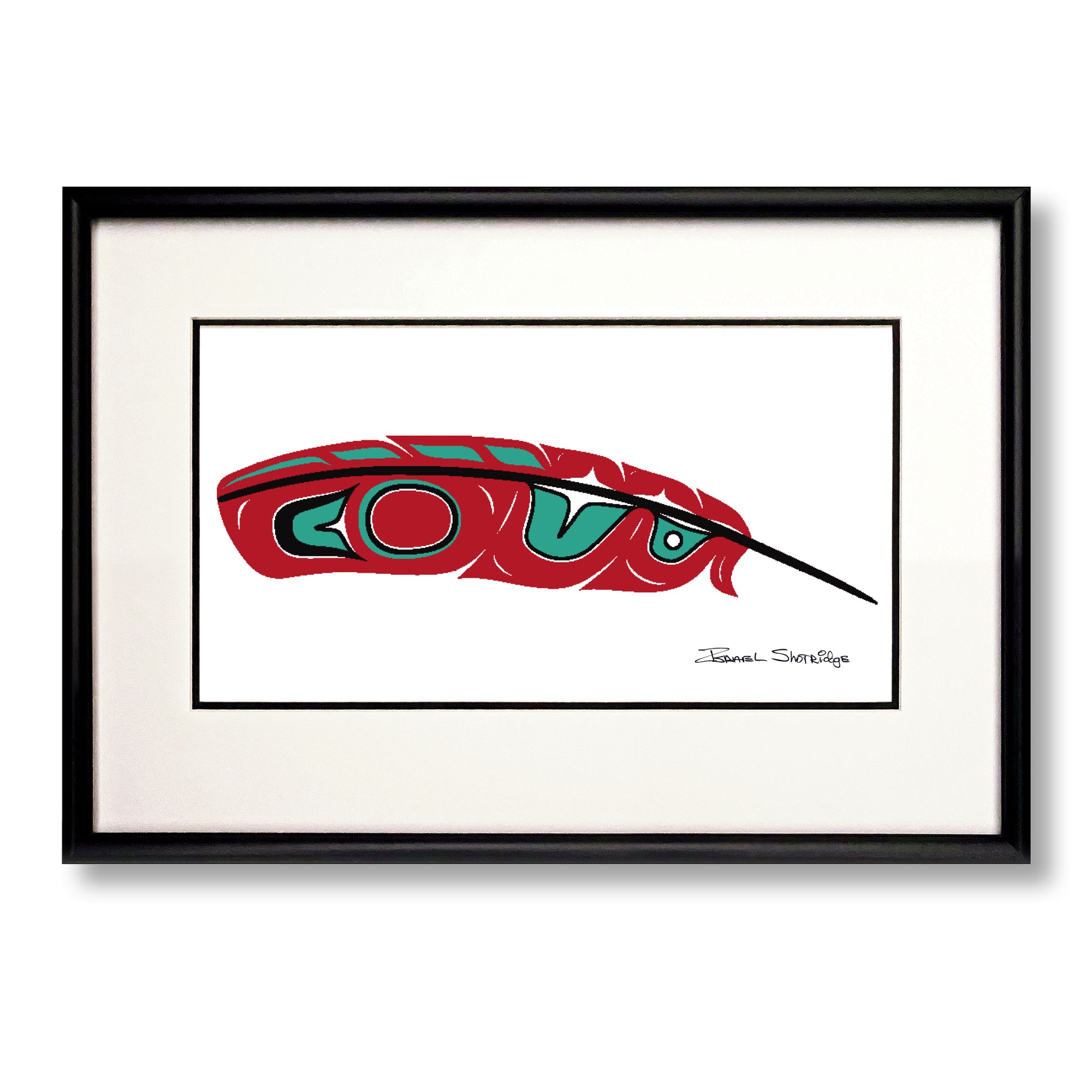 Red Feather Limited Edition Formline Art Print | Native Feather Art ...
