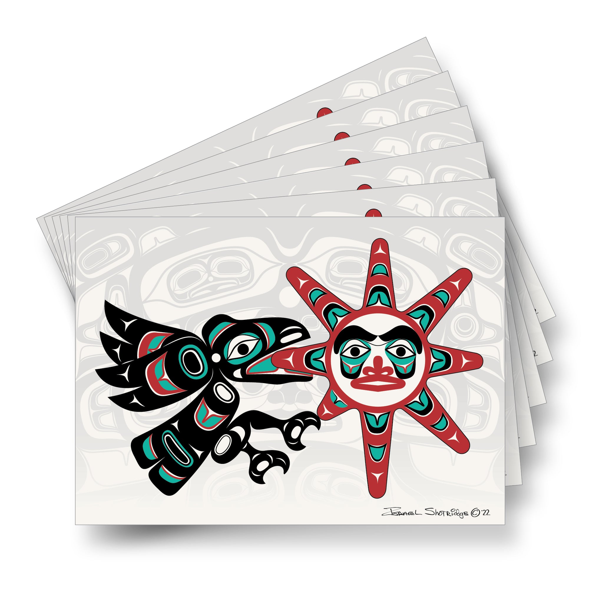 Raven Stealing the Sun & House Screen Formline Art Cards | Art Cards ...