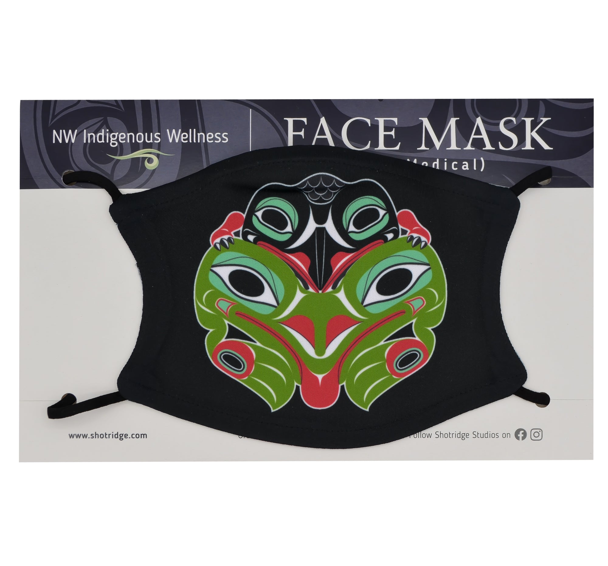 Formline Frog Face Mask | Native American Formline Face Masks – The ...
