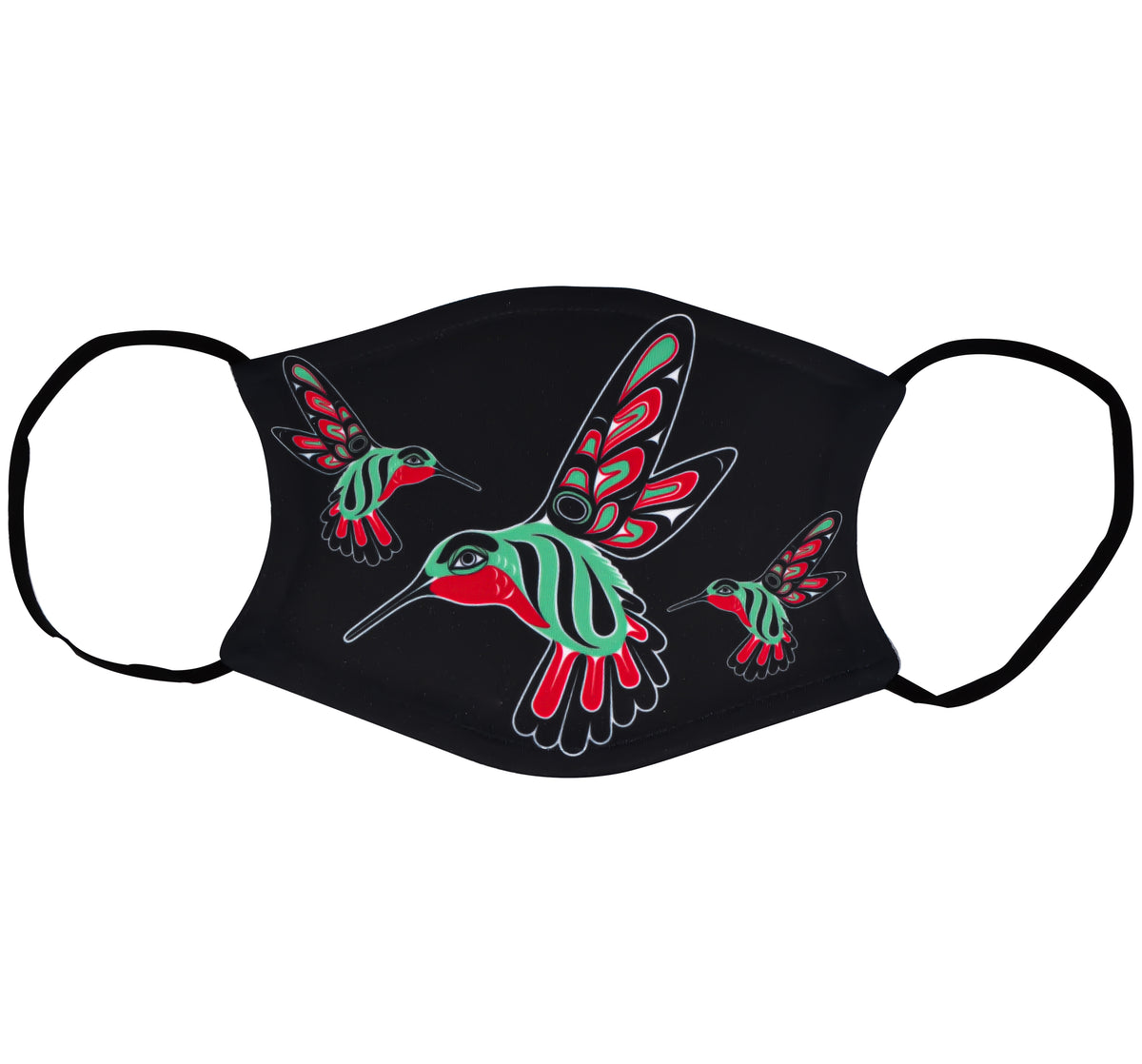 Formline Hummingbird Face Mask | Native American Formline Face Masks ...