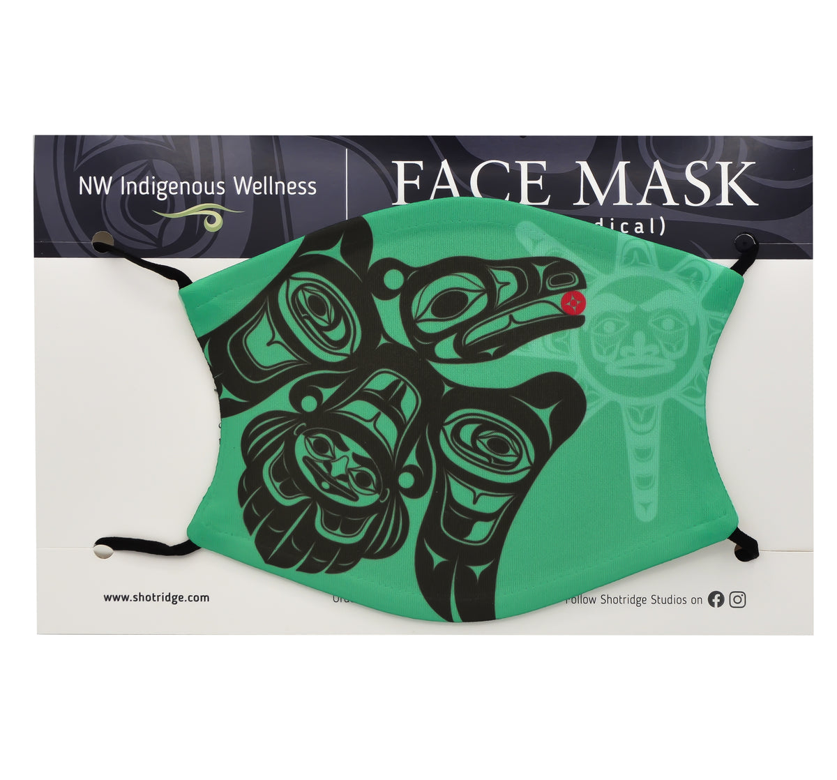 Formline Raven Sun Face Mask | Raven Sun Native American Face Mask ...